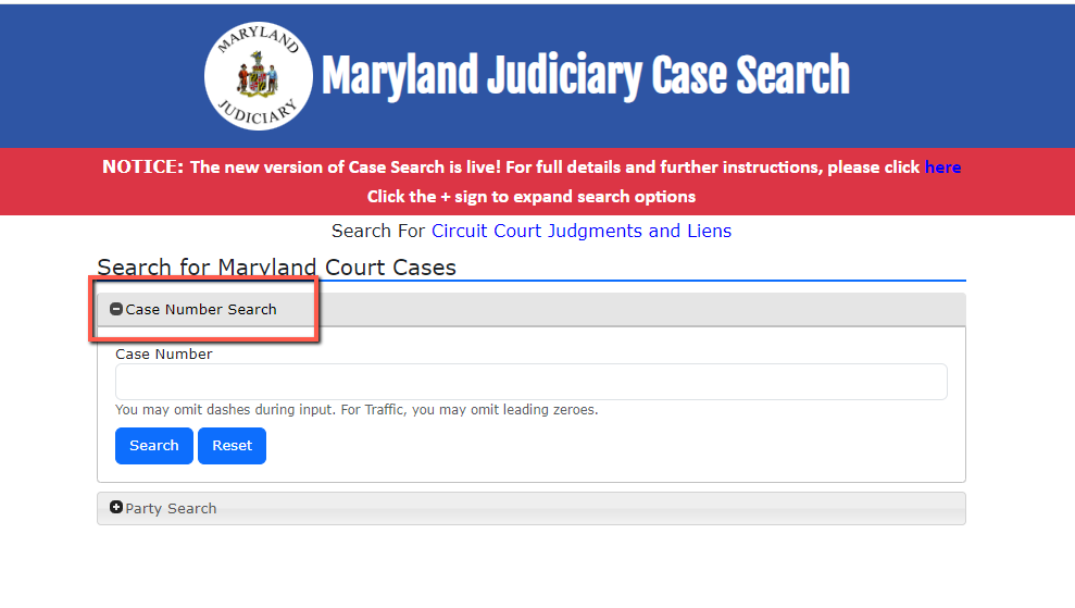 Maryland Judiciary’s Case Search Has a New Look – AACPLL Blog: Law ...